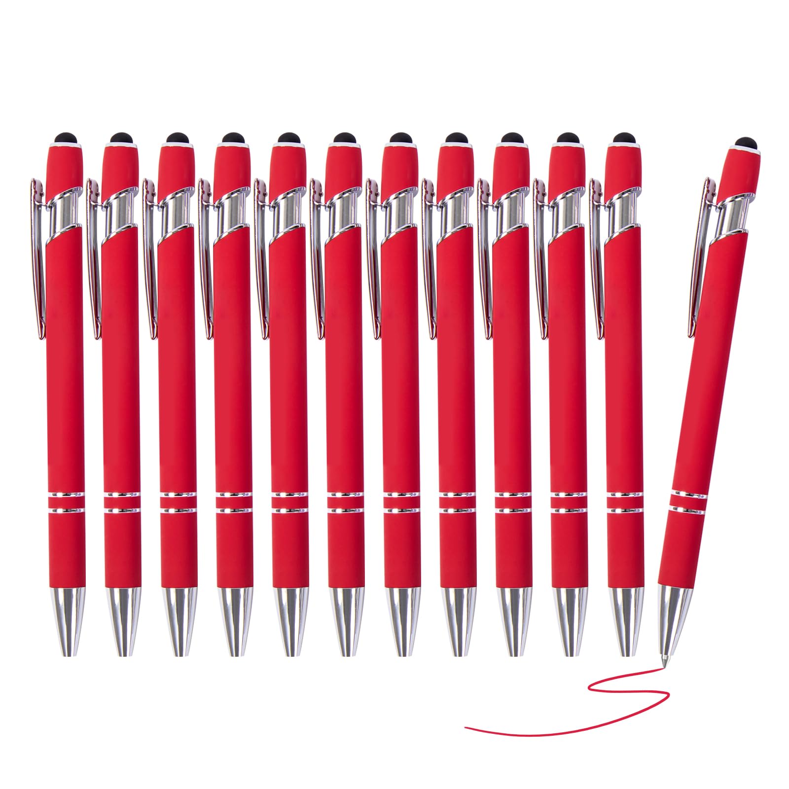 Amazon.com : Actsun Red Pens, 12 Pcs Gel Pens Fine Point Smooth Writing ...