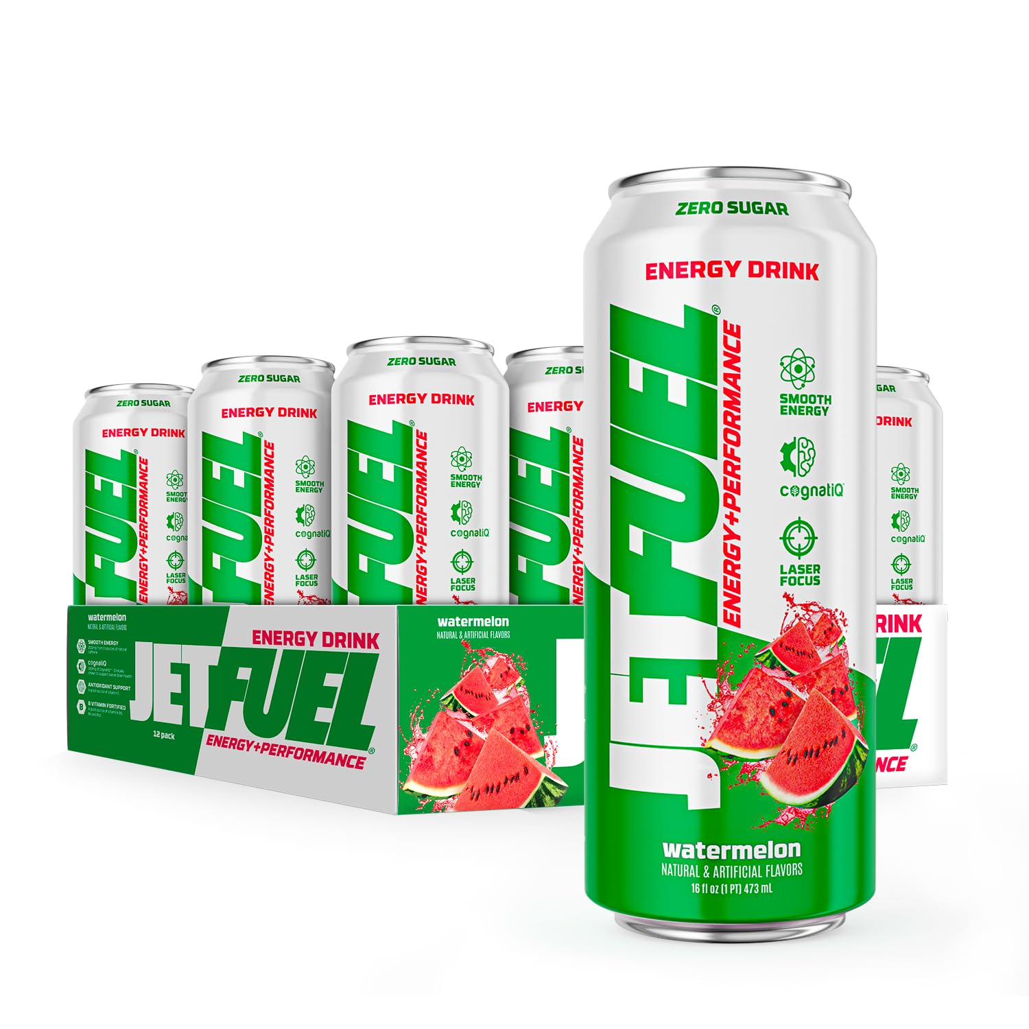 Amazon.com : JETFuel Energy RTD (Watermelon, 12 Pack) : Grocery & Gourmet Food