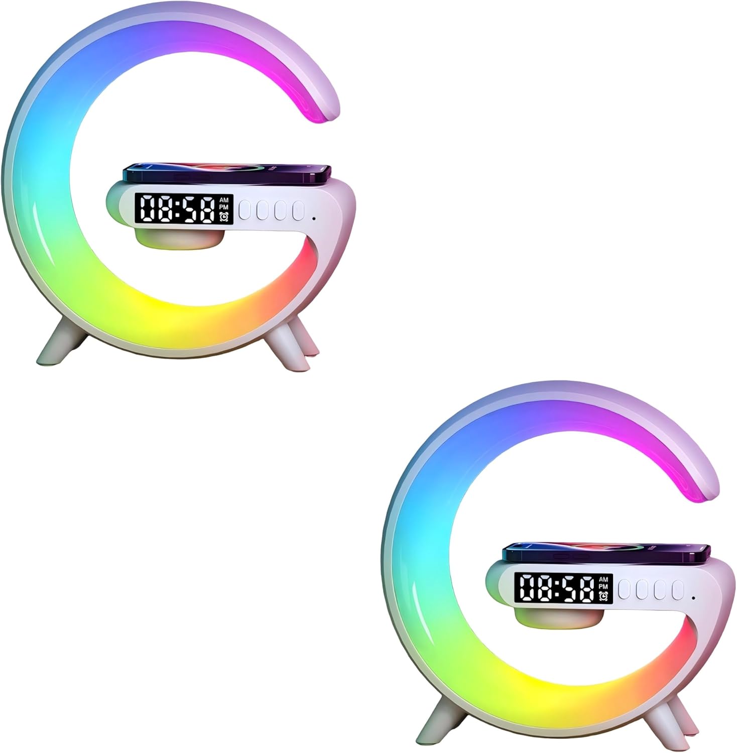 LENGLASS Smart LED Table Lamp 4 in 1 Wireless Charger Bluetooth Speaker ...