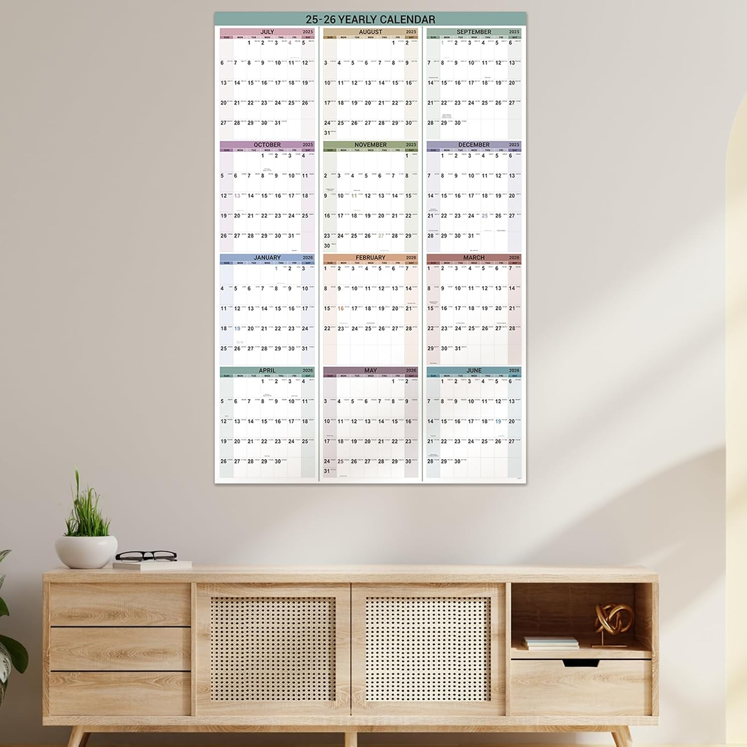 2025-2026 Yearly Wall Calendar - Jul. 2025 to Kosovo | Ubuy