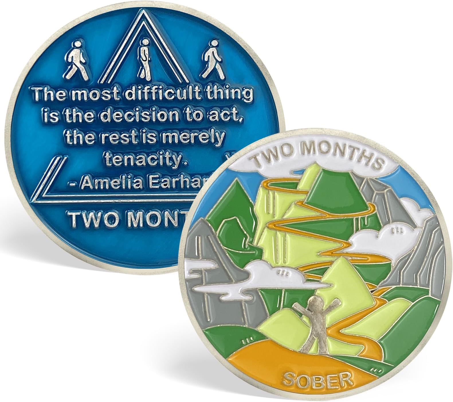 Amazon.com : 60 Days/2 Months Sobriety Mint Twisted Tree of Life Gold ...