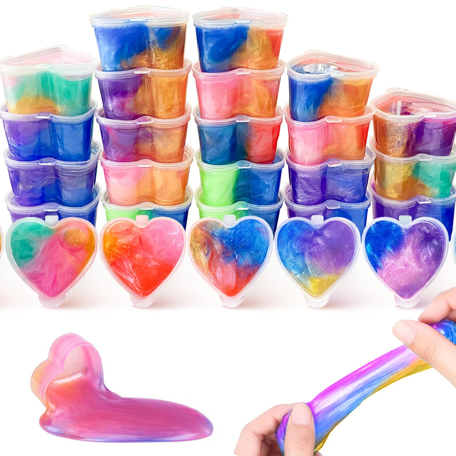 Slime Kit with 28 Pack,Slime Party Favors for Kids, Funny Clear Slimes ...