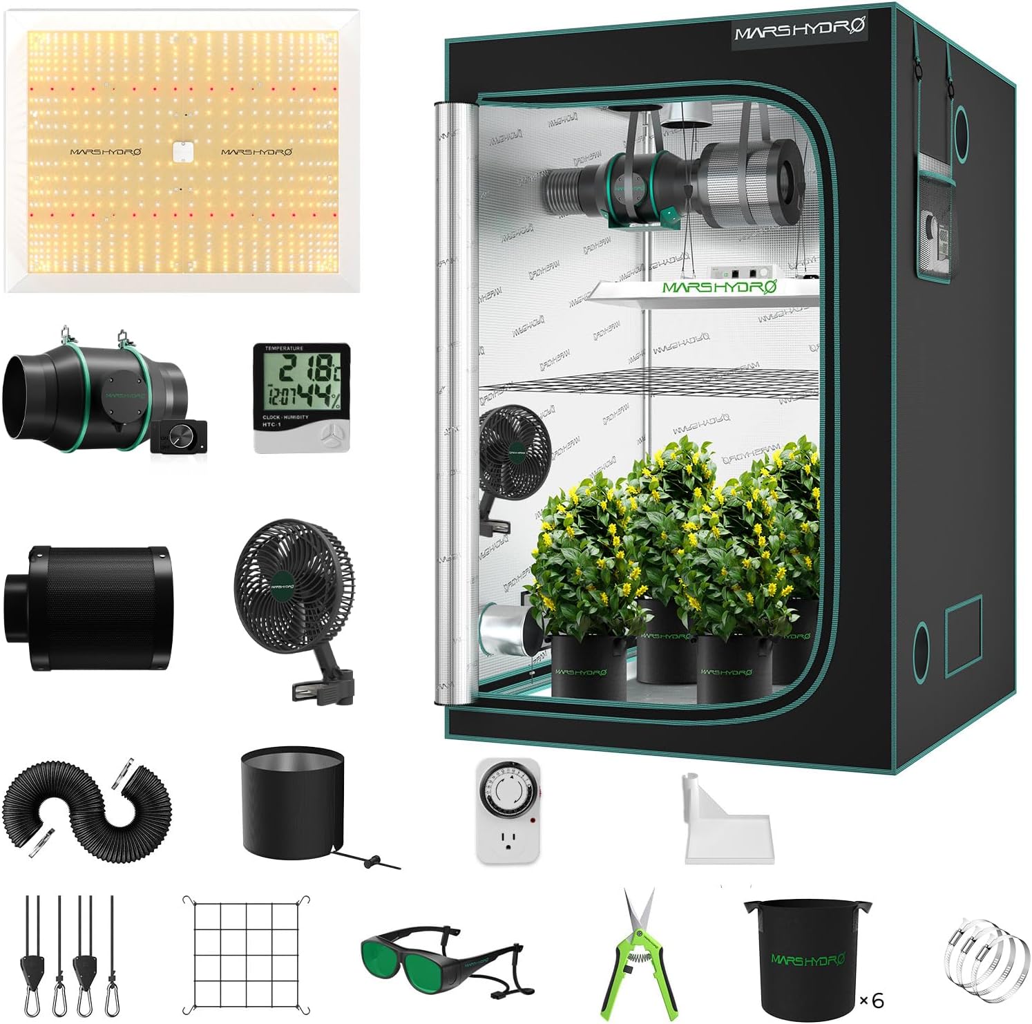 AC Infinity Advance Grow System 2x4, 2-Pflanzen-Kit 120x60x180cm, WiFi ...