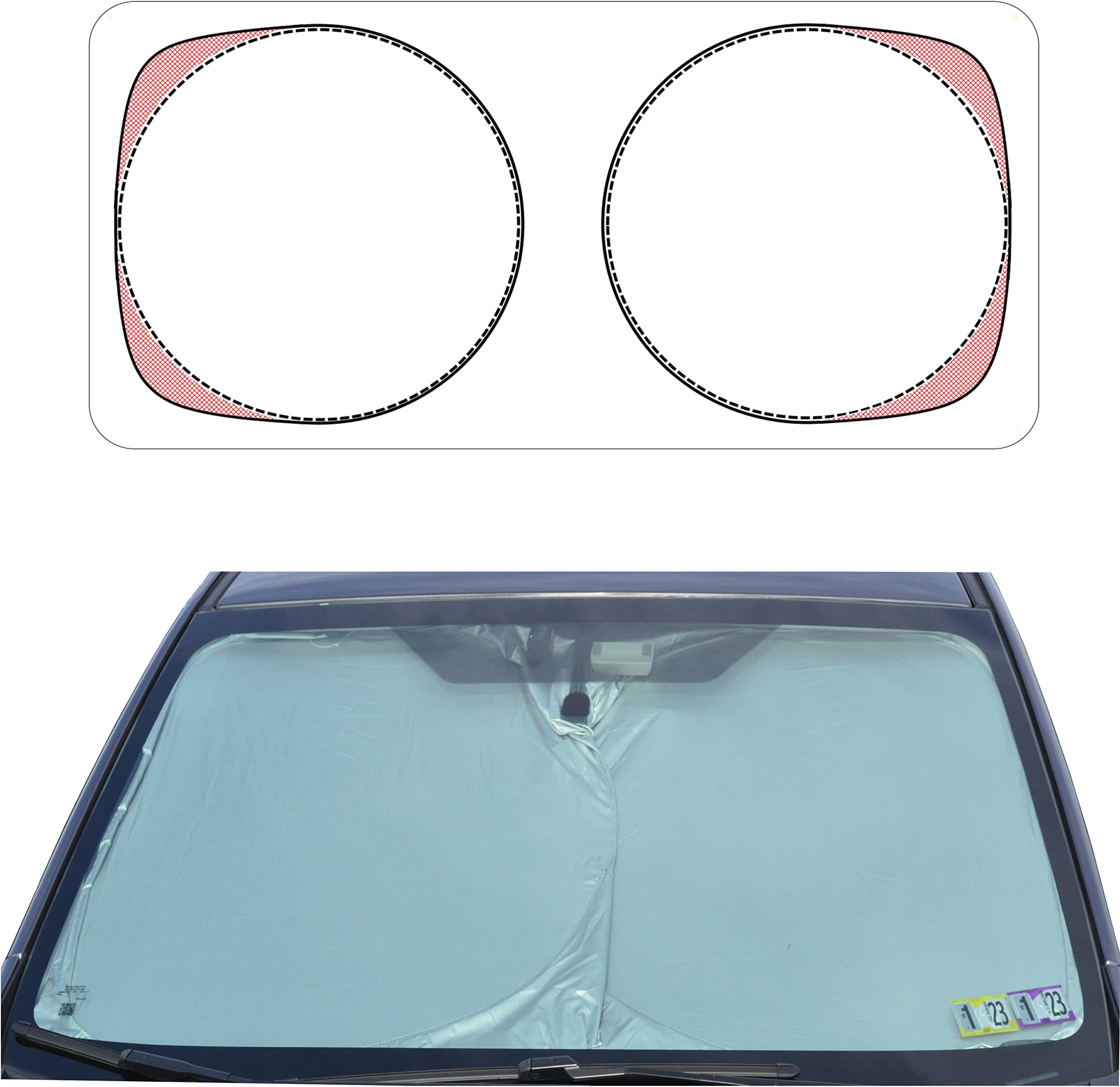 Amazon.com: Patented A1+260T Car Windshield Sun Shade Front Window ...