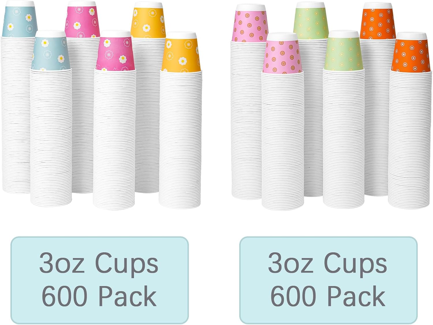 Amazon.com: Tamone 1200 Pack 3 oz Paper Cups, Small Bathroom Cups ...