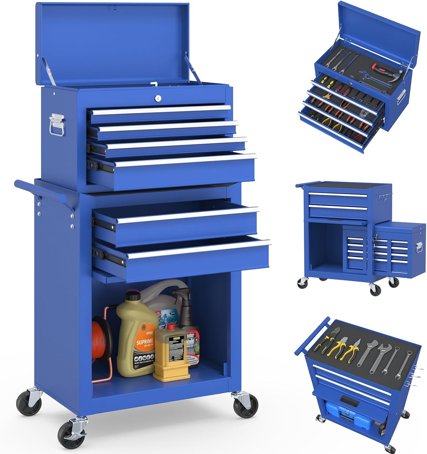 6-Drawer High Capacity Rolling Tool Chest, Removable Bahrain | Ubuy