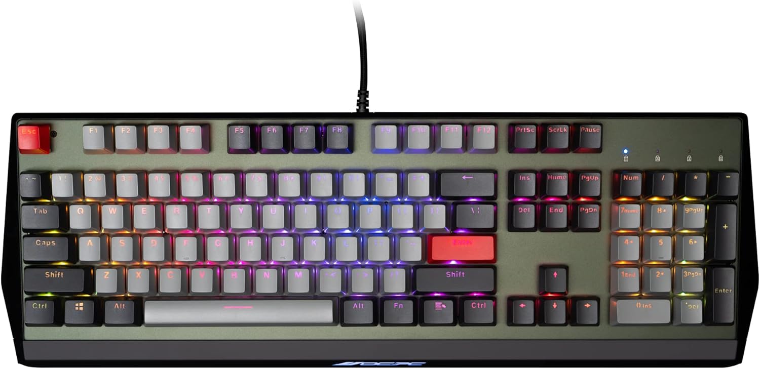 Amazon.com: VisionTek OCPC KR1 Wired Premium Mechanical Gaming Keyboard ...