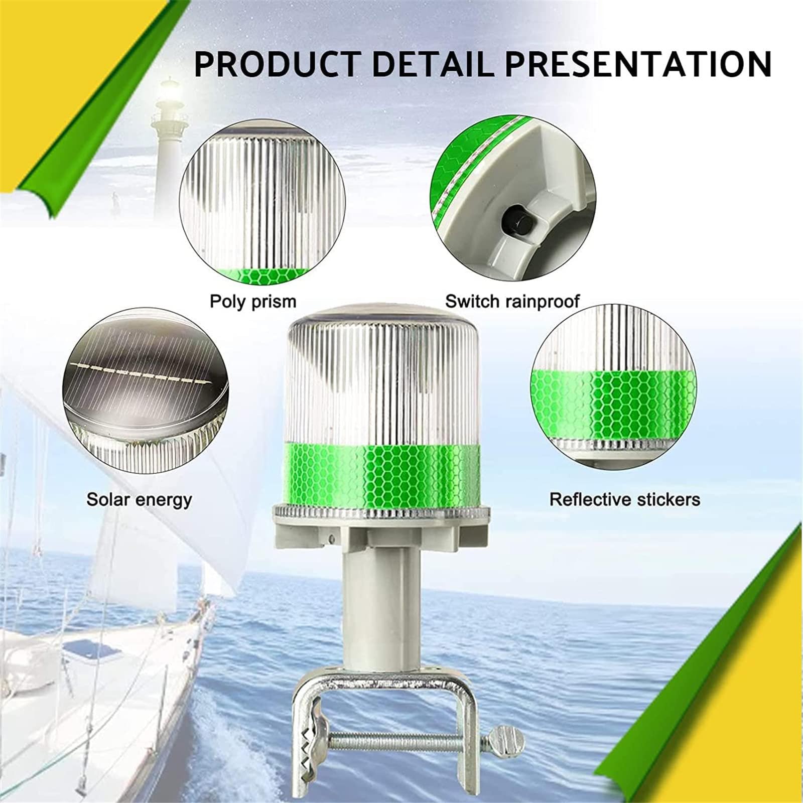 Navigation Beacon Solar Powered Boat Navigation Lights - IP65 ...