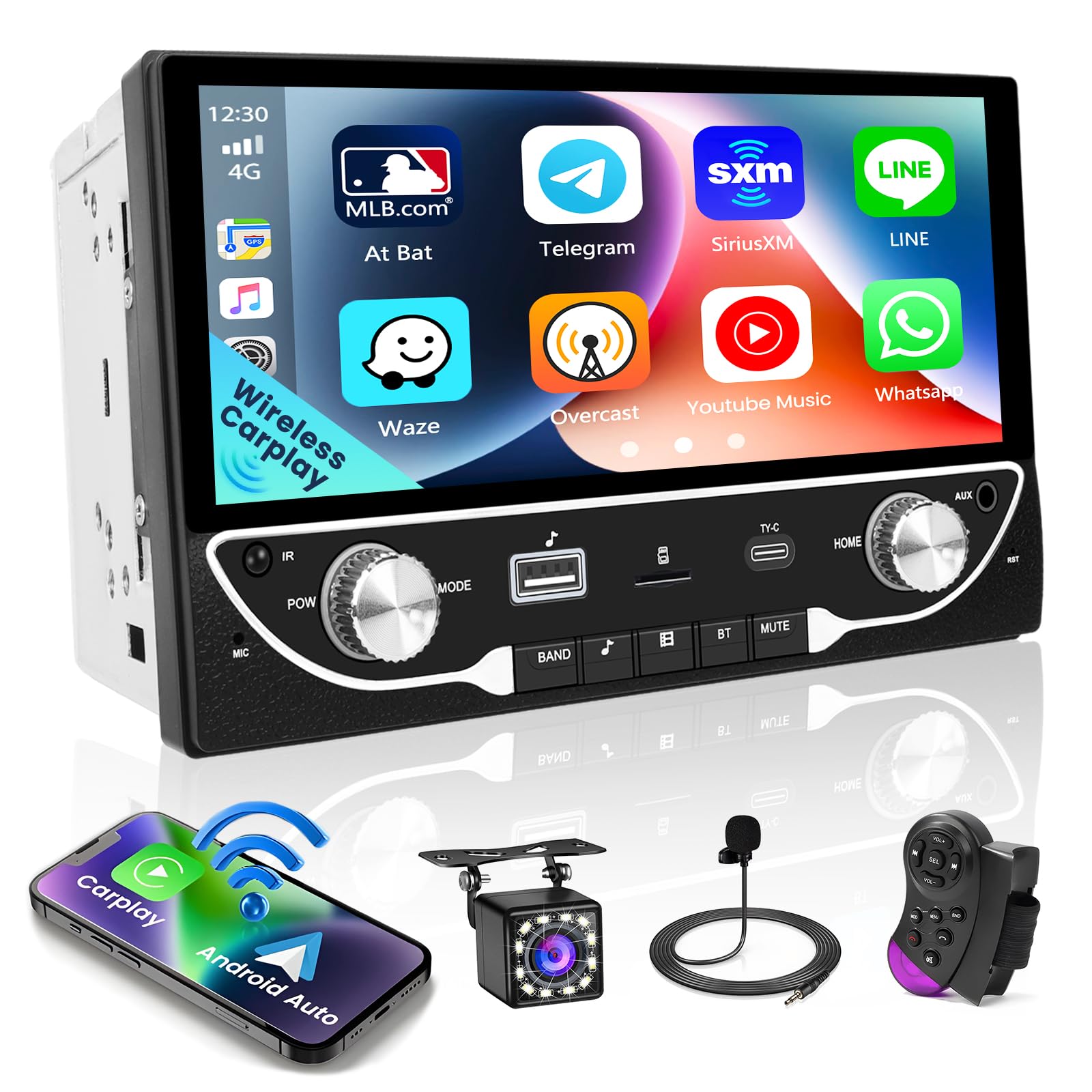 Snapklik.com : Hikity 6.9 Inch Double Din Car Stereo