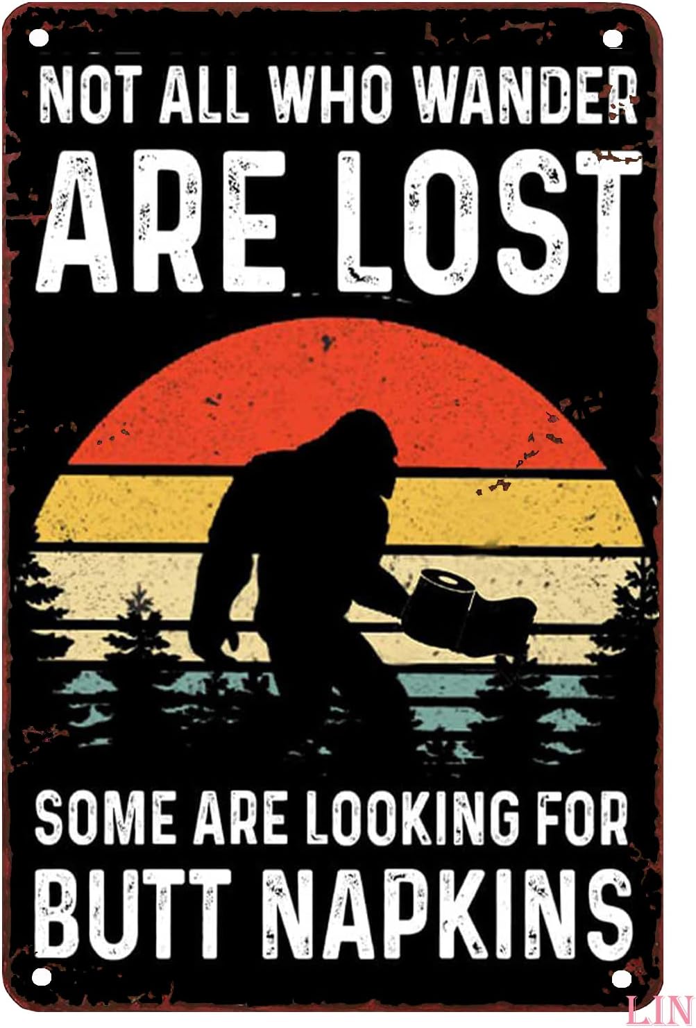 Amazon.com: Bigfoot Decor Bigfoot Toilet Toilet Poster Not All Who ...