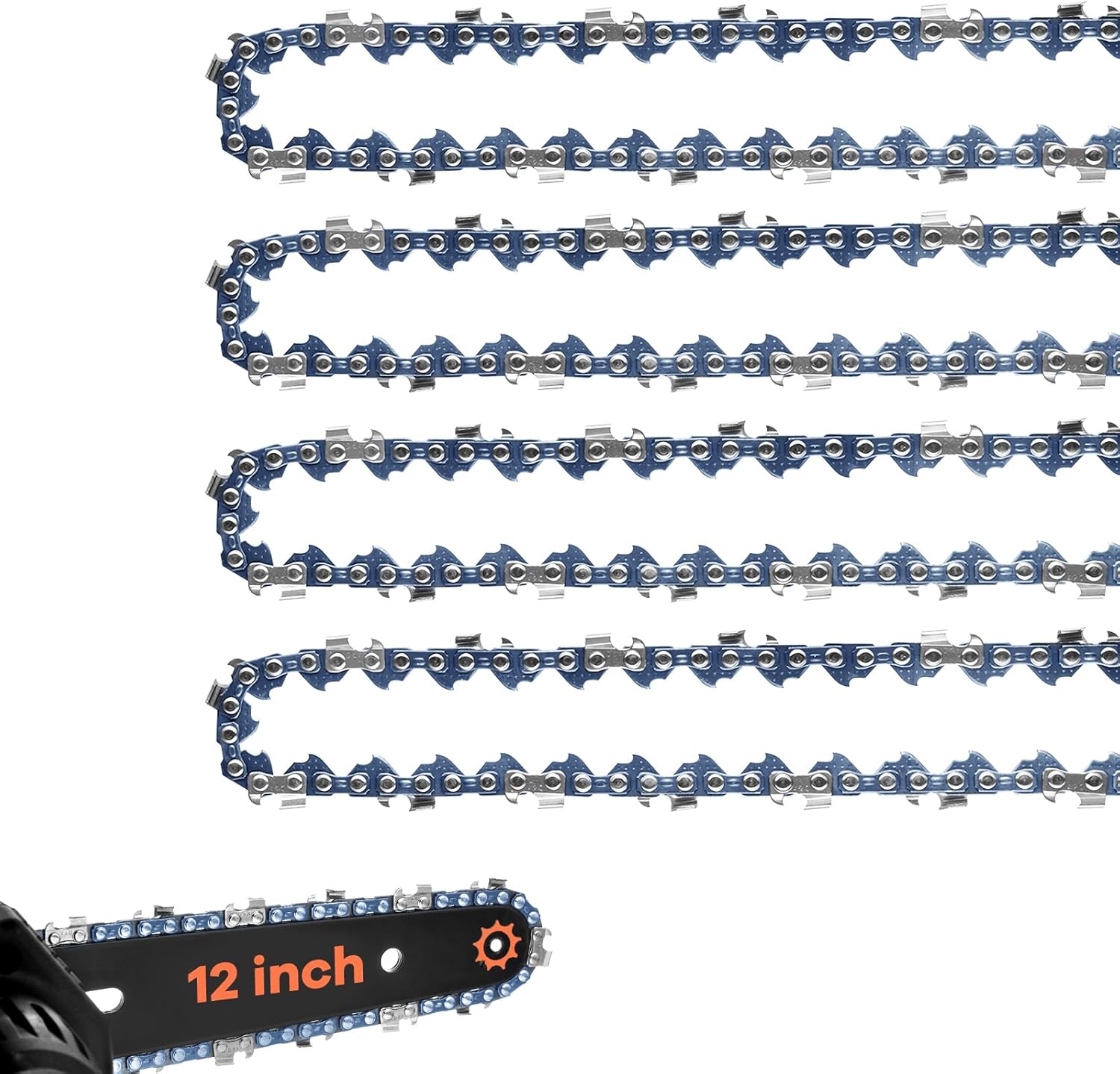 Amazon.com : Vastar 4 Pack 12 Inch Chainsaw Chain 3/8" LP Pitch .050 ...