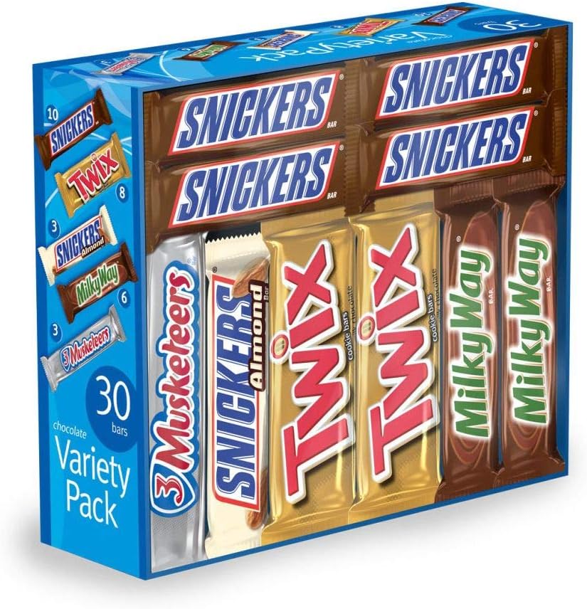 Amazon.com: SNICKERS, TWIX, 3 MUSKETEERS, MILKY WAY & MILKY WAY ...