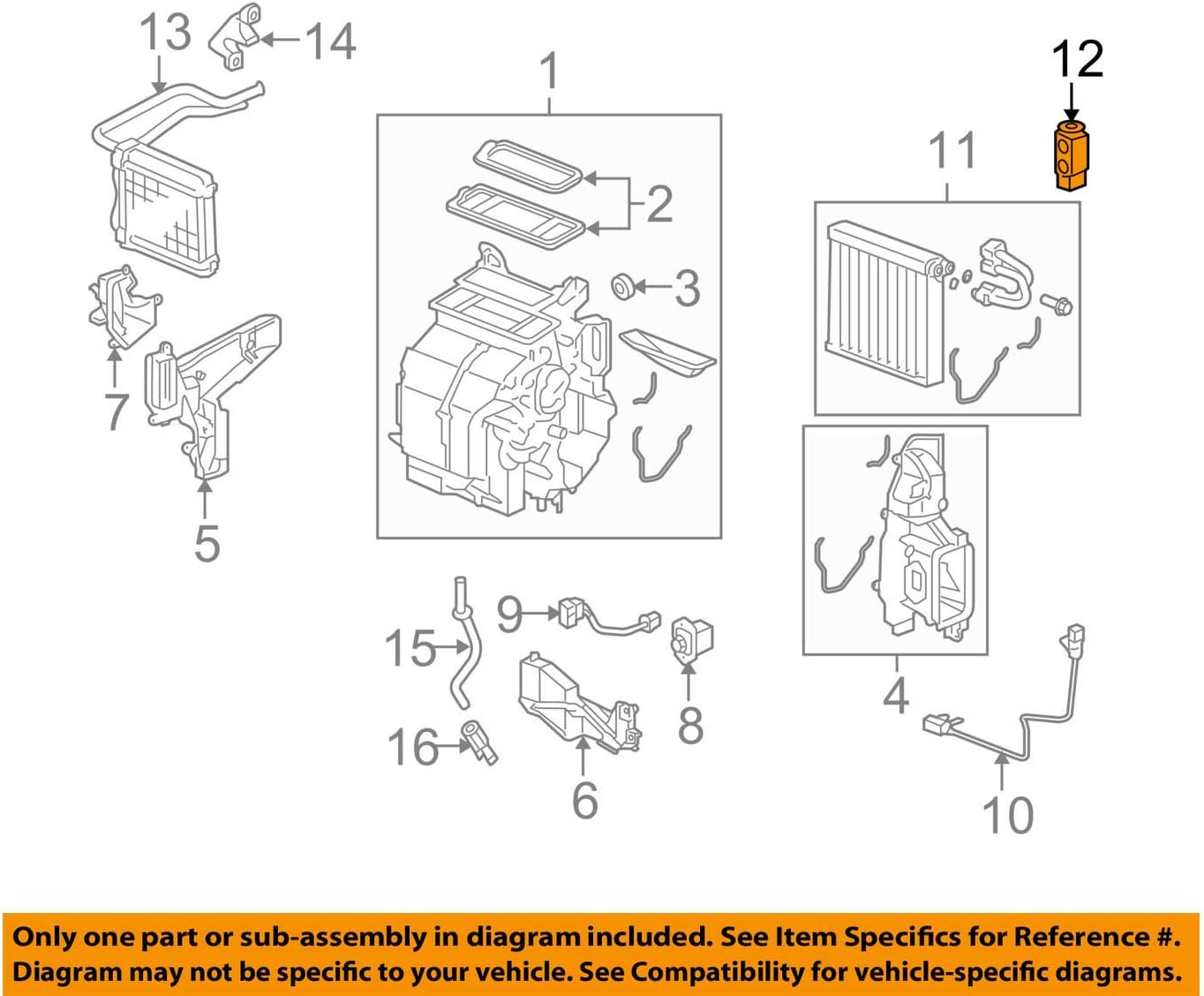 Amazon.com: Genuine Honda 80213-TF0-G01 Expansion Valve Assembly ...