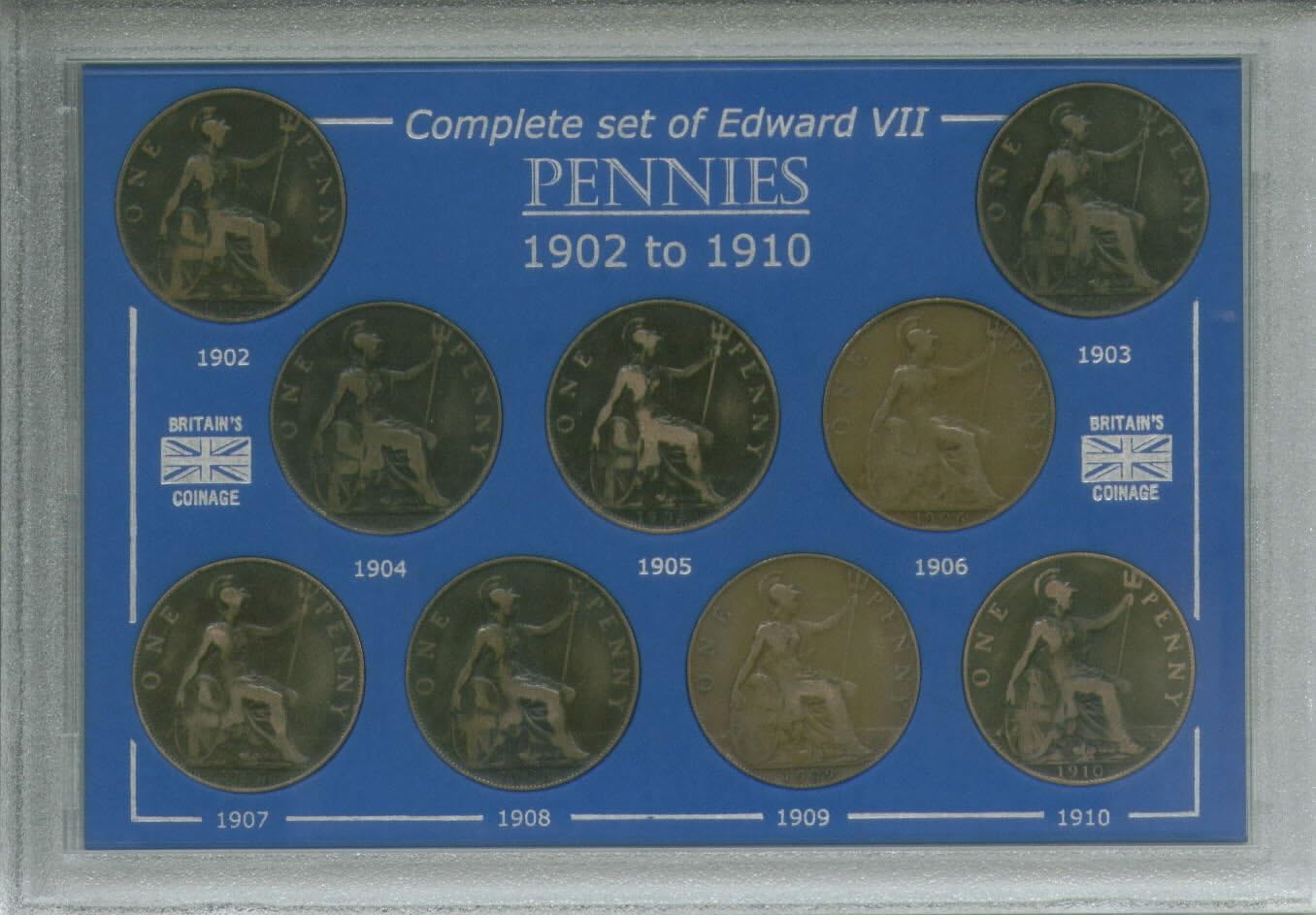 1902-1910 King Edward VII Pennies Great Britain British Coin Collection ...