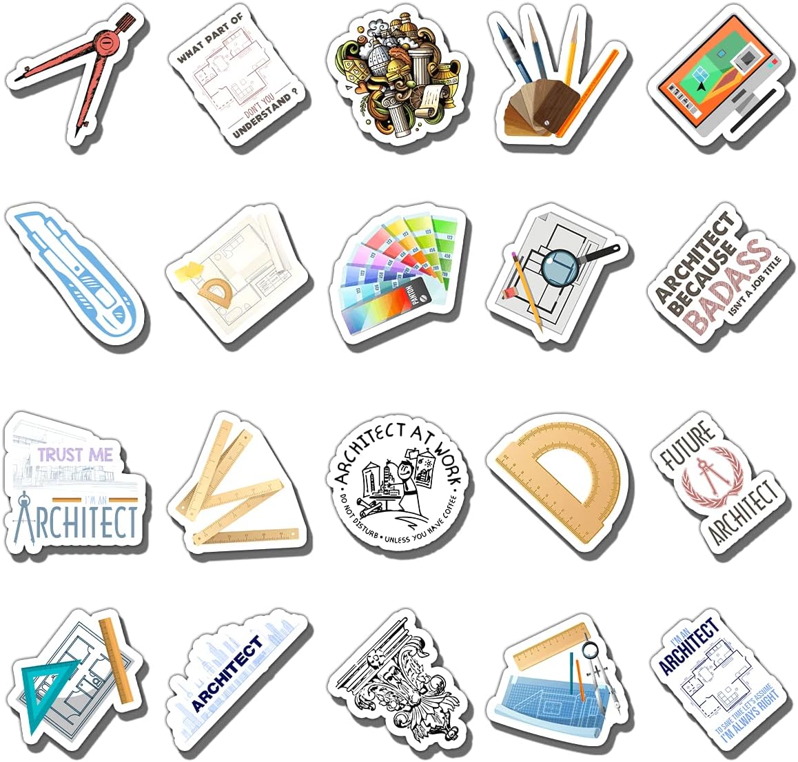 Amazon.com: GOLEEX 20 Pack Pcs Waterproof Vinyl Architect Work Funny ...