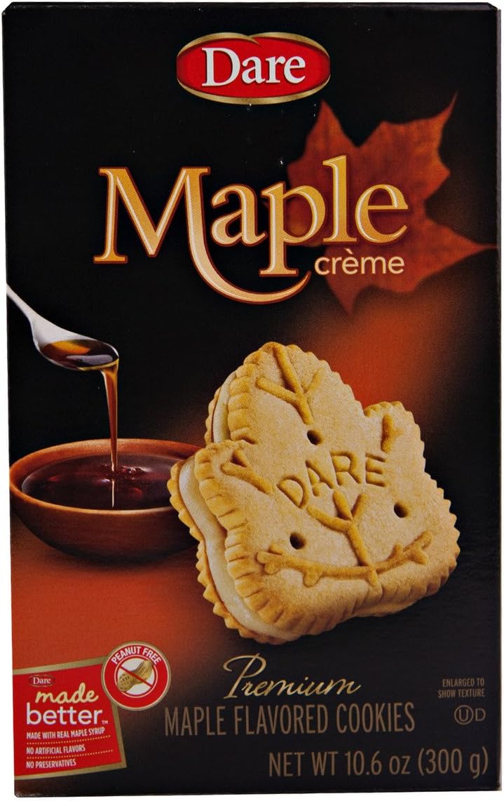 Amazon.com: Dare Foods Maple Leaf Creme Cookies 3 /10.6 Ounce Boxes ...
