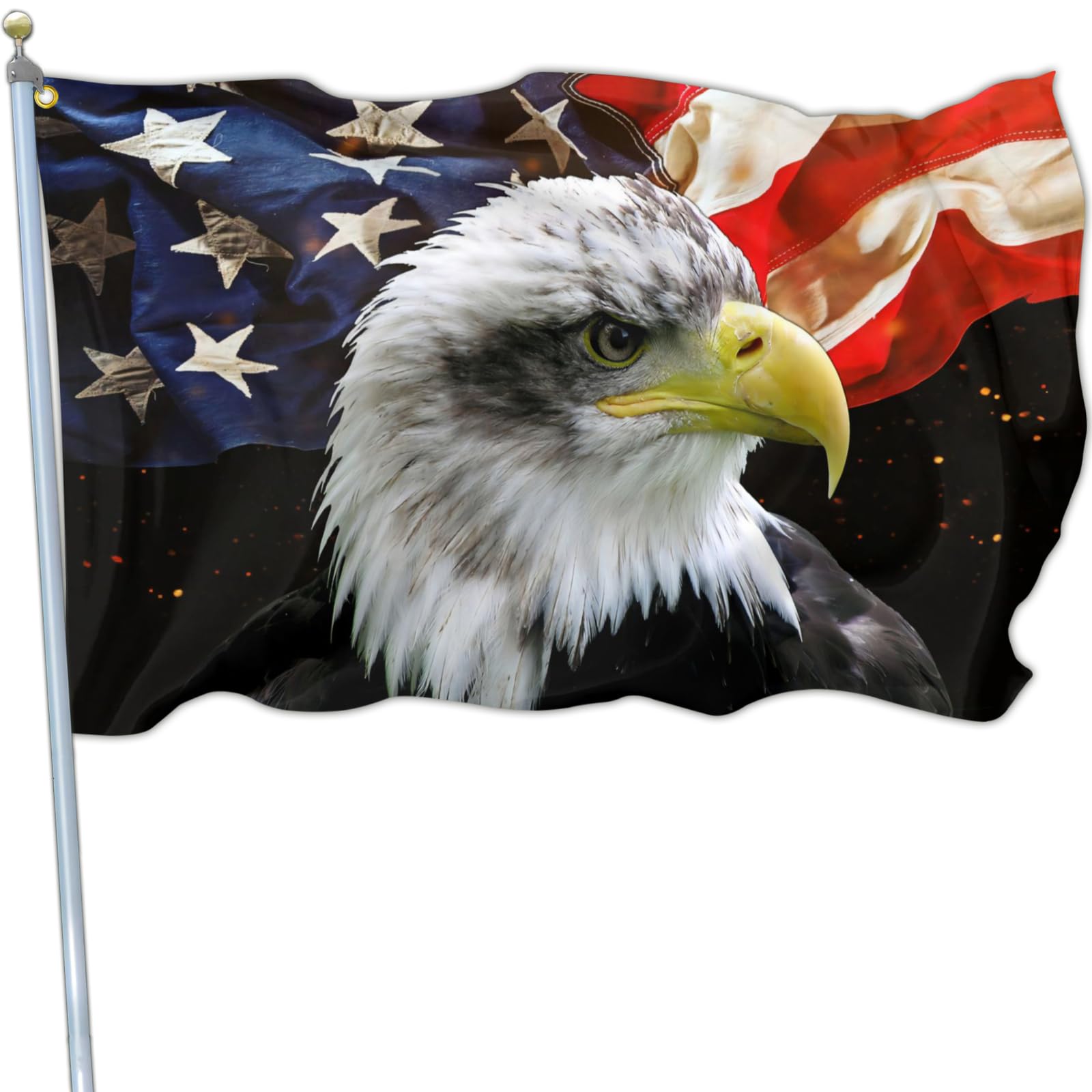 Amazon.com : Kmxzint Bald Eagle American Flag 4th of July Flags for ...