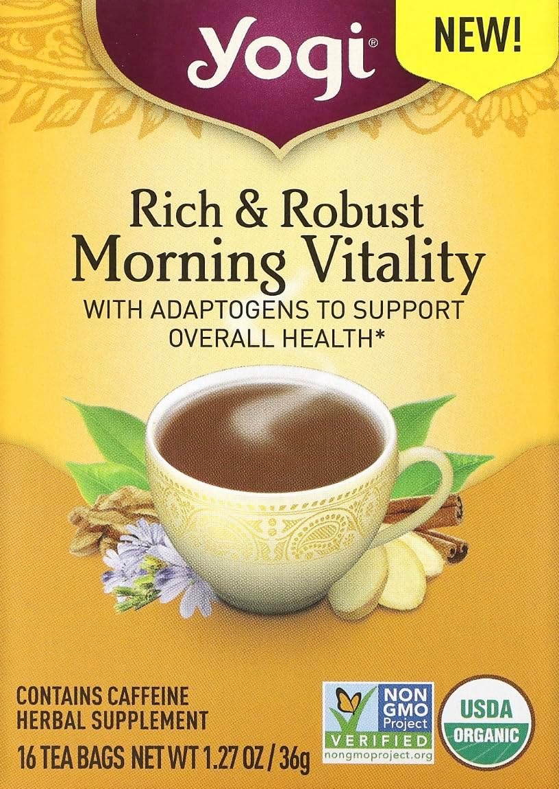 Amazon.com : Yogi, Tea, Rich & Robust, Morning Vitality, Tea Bags, 16 ...