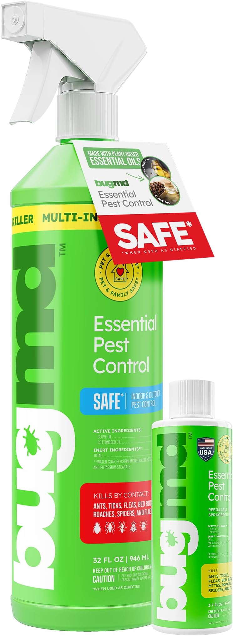 Amazon.com: BugMD 32 oz Ant Killer & Bug Spray and 3.7 oz Concentrate ...