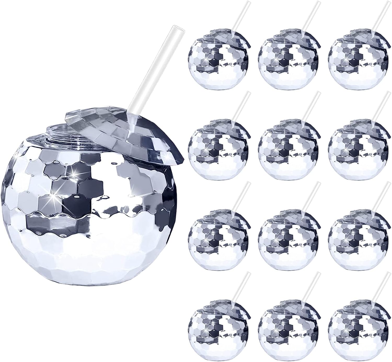 Amazon.com: ZHURUININ 12 PCS Disco Ball Cups, 20Oz Disco Party Cups ...