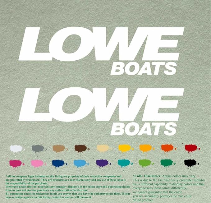 Amazon.com: Pair of Lowe Boats Compatible Replacement Decals Vinyl ...