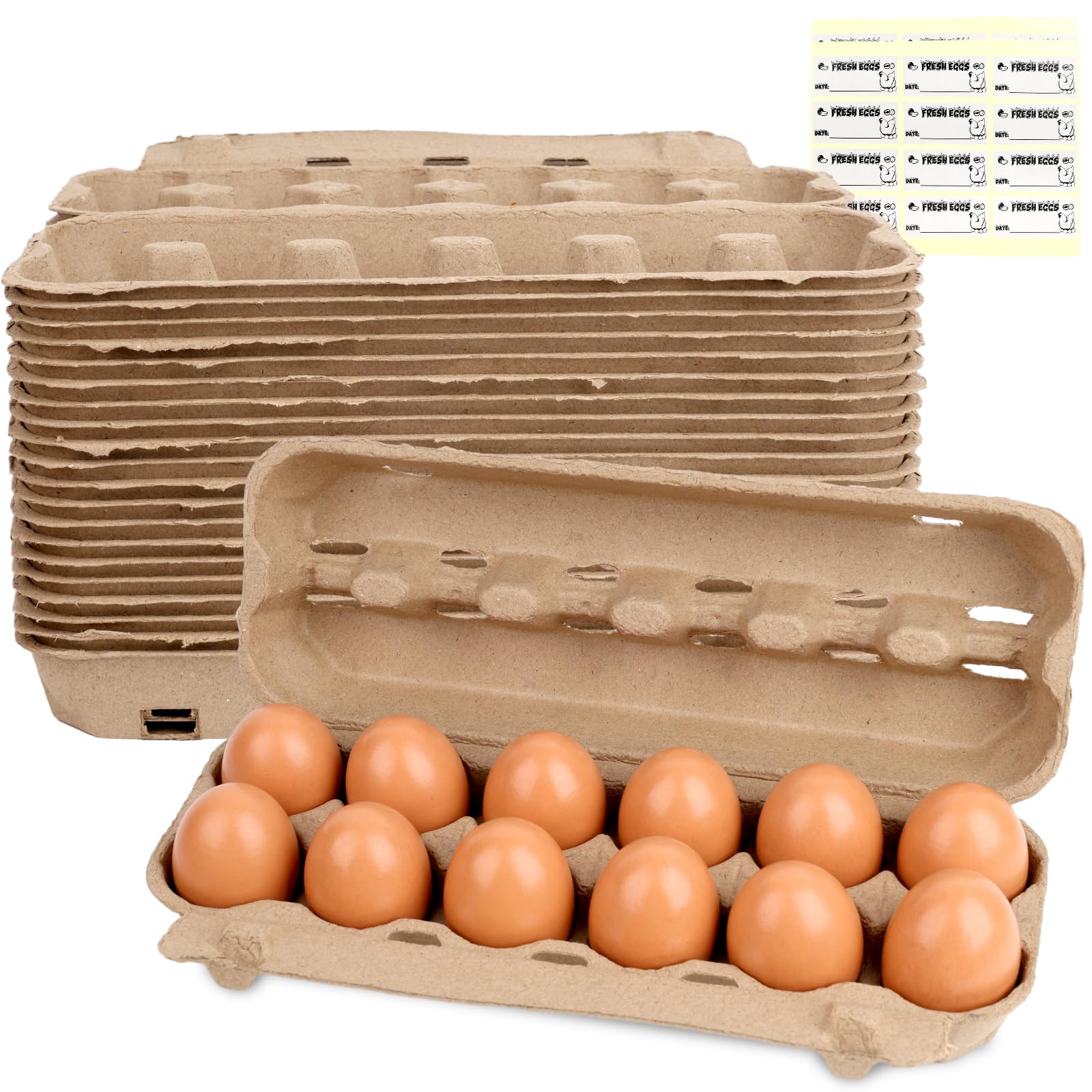 Snapklik.com : Paper Egg Cartons, 12 Count Cardboard Eggs Storage ...