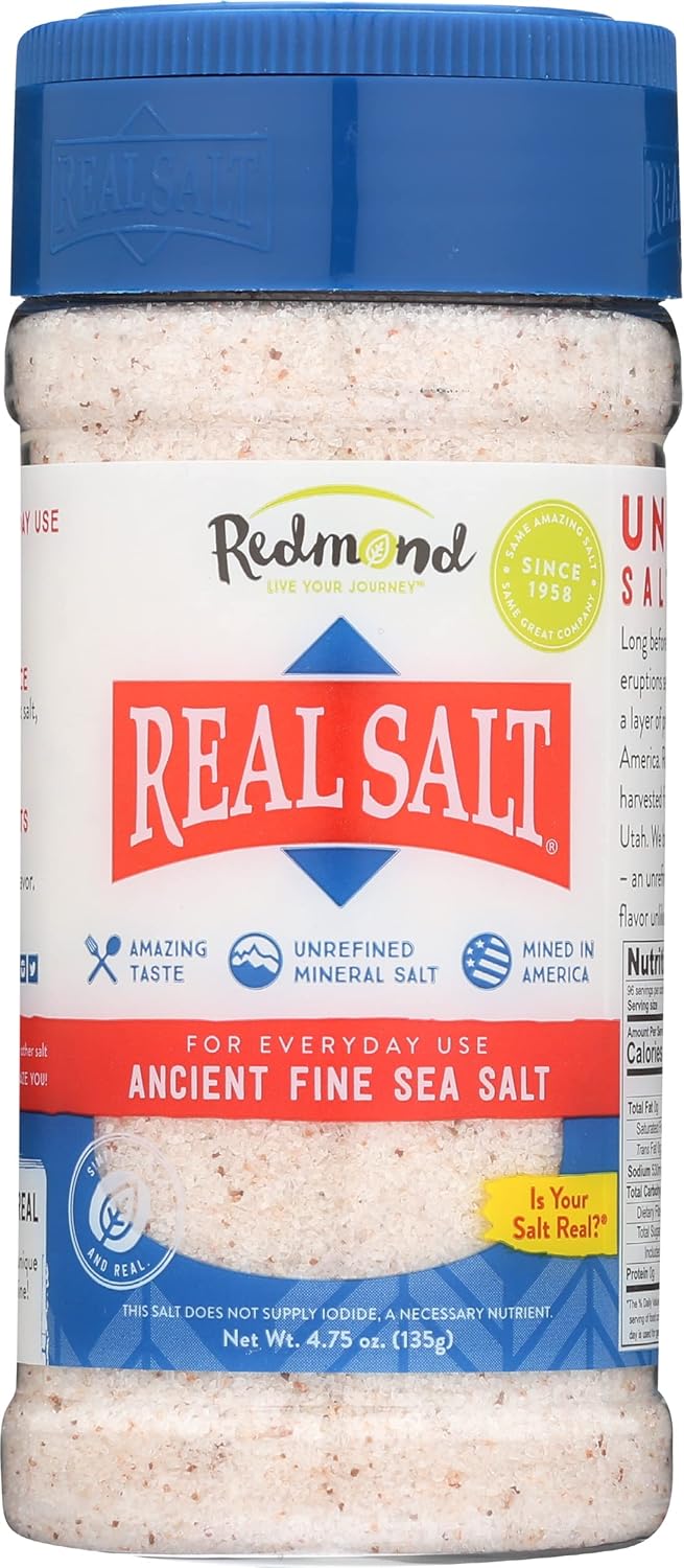 Redmond Natural Real Salt Ancient Fine Sea – Salero de sal marina fina ...