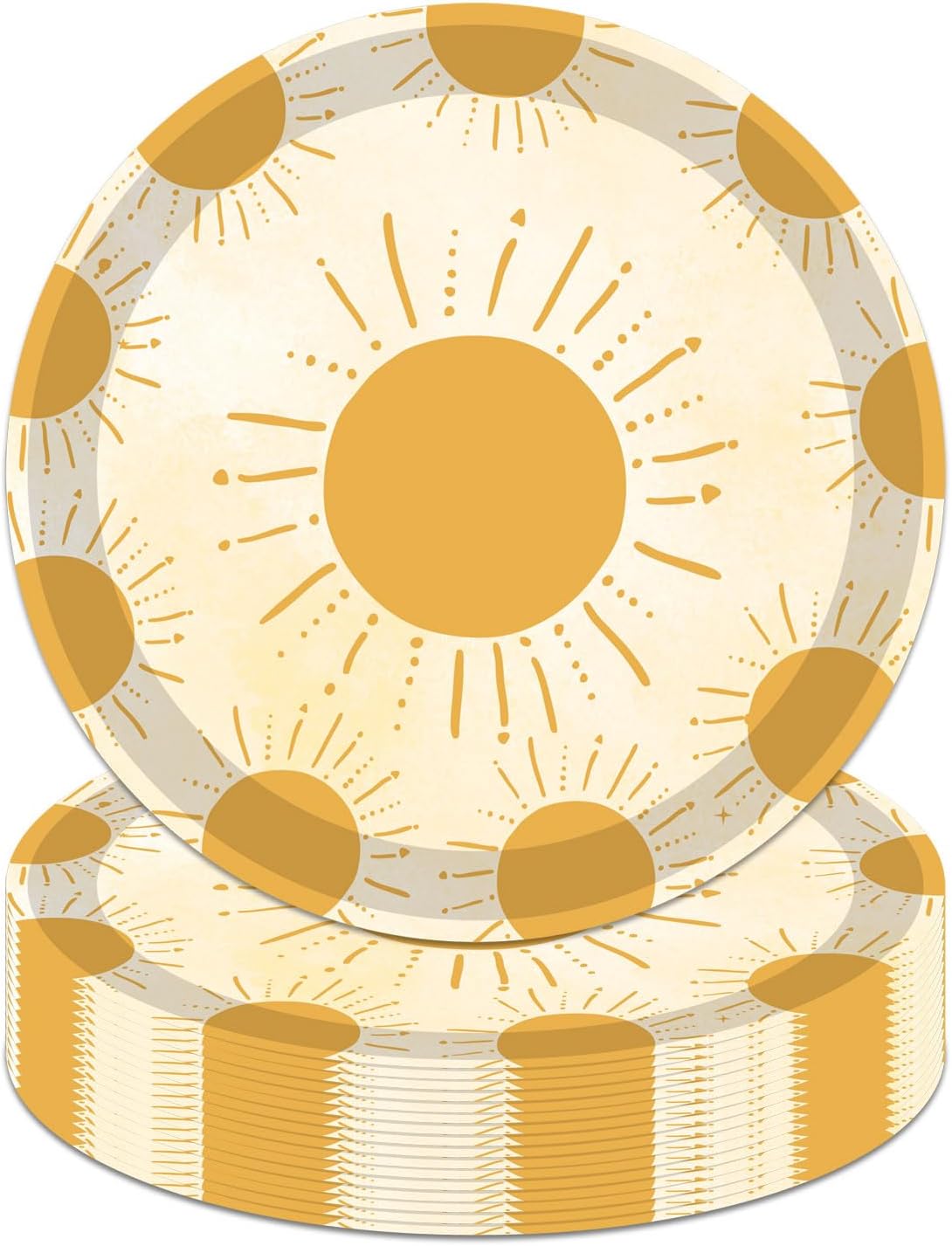 Amazon.com: Poqirzan 30PCS Boho Sun Plates First Trip Around the Sun ...