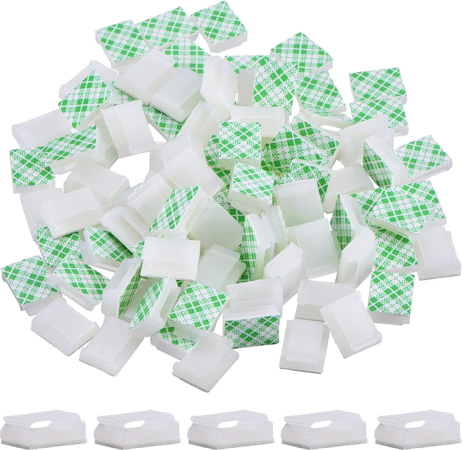 Amazon.com: Cable Tidy Management Self Adhesive Cable Clips,100Pack ...