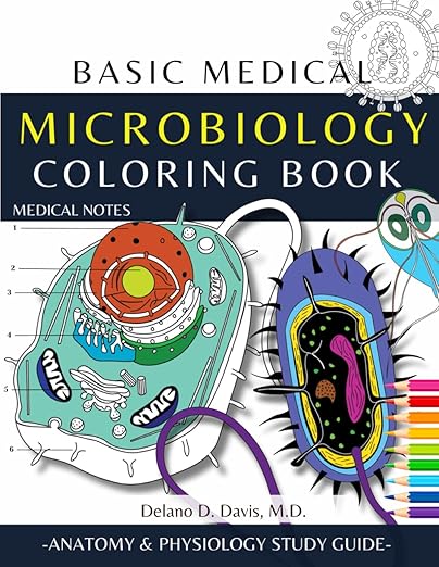 Microbiology Coloring Book: Basic Medical Notes: Anatomy and Physiology ...