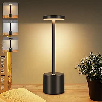 led Cordless Table Lamp Rechargeable,5000mAh Small Battery Operated ...