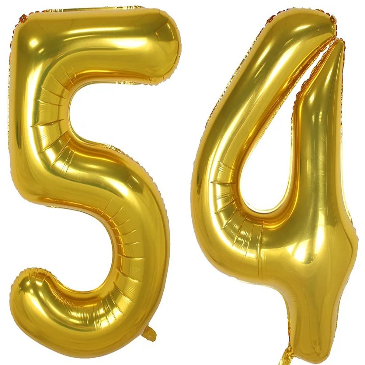 40inch Gold Foil 54 Helium Jumbo Digital Number Balloons, 54th Birthday ...
