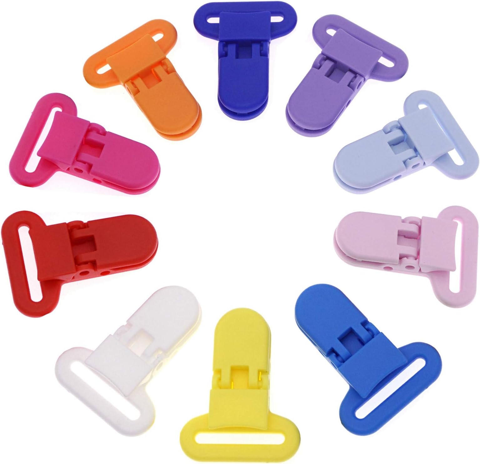 Amazon.com : Yoofoss Pacifier Clip for Boys and Girls 6 Pack Plastic ...