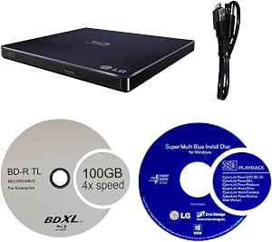 Amazon.com: LG 6X WP50NB40 Ultra Slim Portable Blu-ray Burner Bundle ...