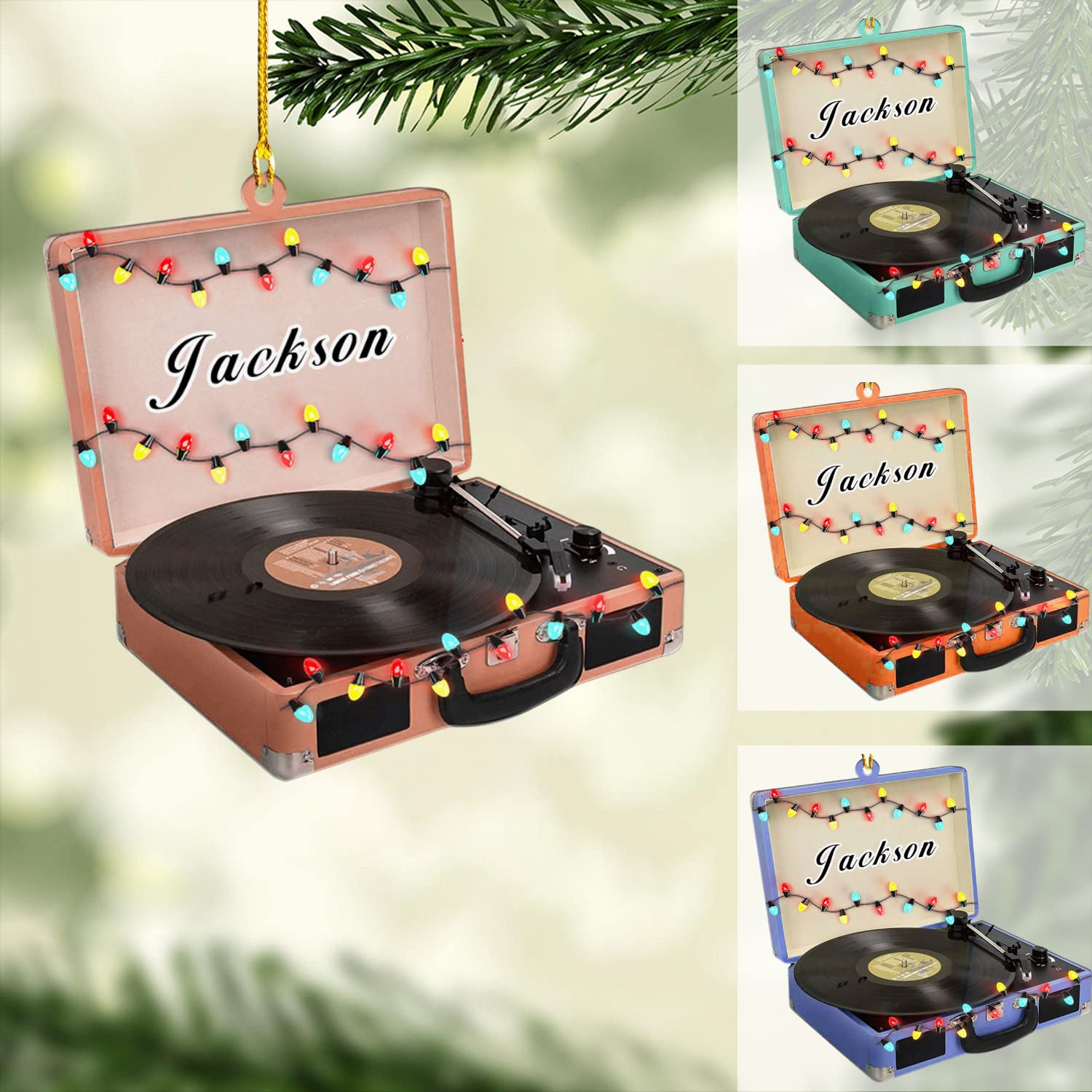 Amazon.com: Personalized Vinyl Records Machine Ornament, Vinyl Record ...