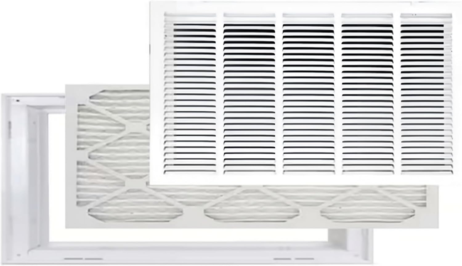 Venti Air 25" X 14" Steel Return Air Filter Grille with MERV 11 Filter ...