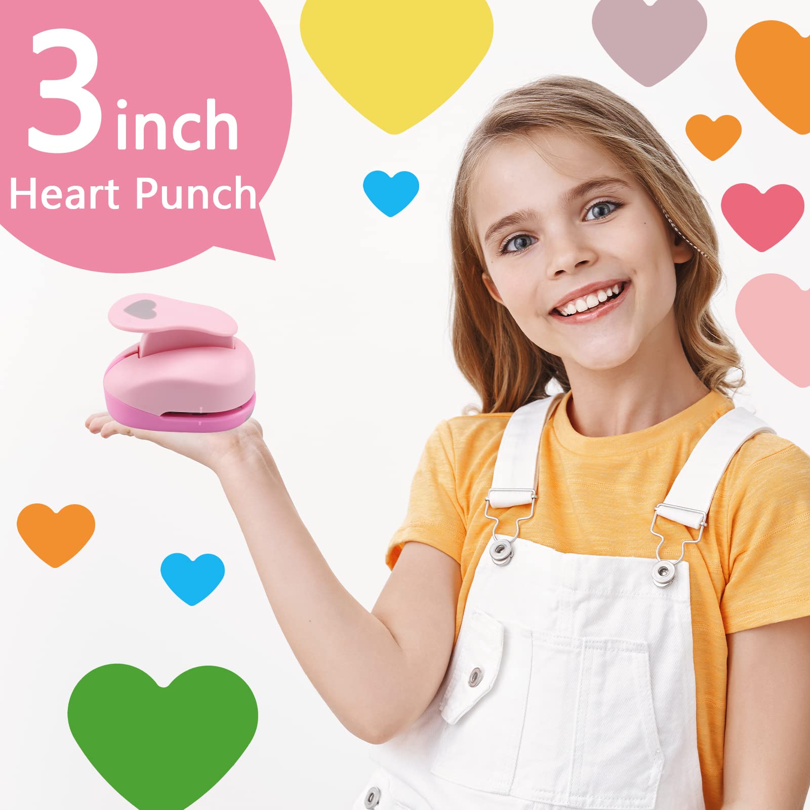 Snapklik.com : LOONENG 3 Inch Heart Punch - 75mm Heart Lever Action ...