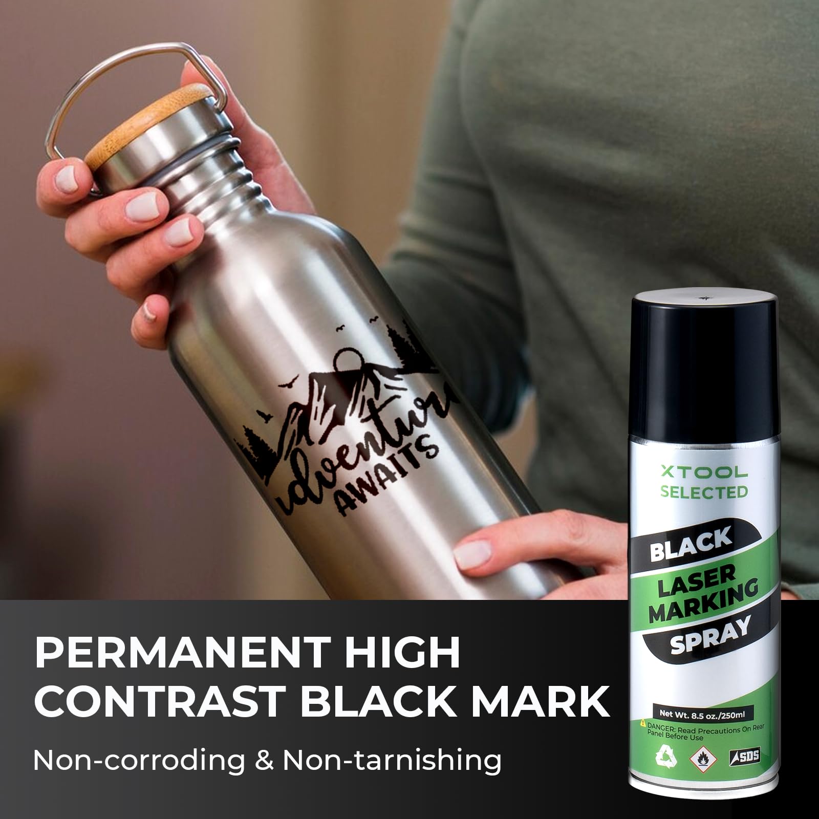 Snapklik.com : Black Laser Marking Spray, 8.5 Oz High Contrast ...