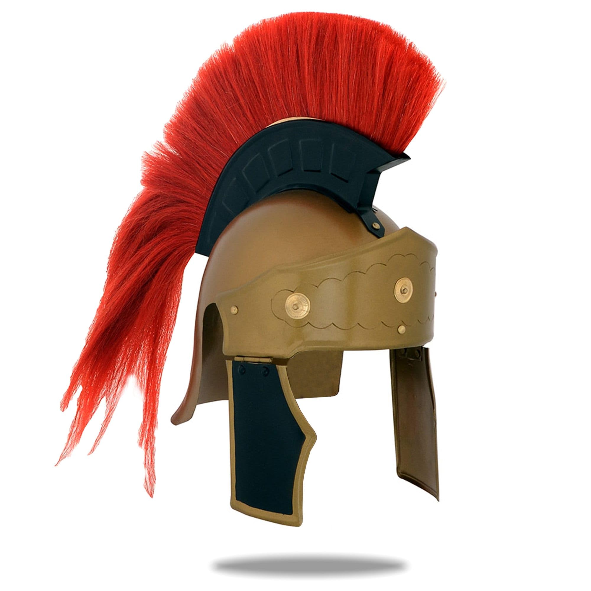 Greco Roman Helmet Armor Red Plume