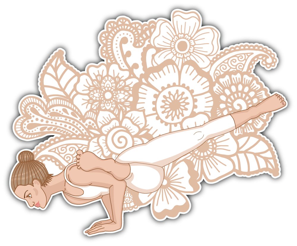 Skybug Flying Pigeon Yoga Pose Eka Pada Galavasana Bumper Sticker ...