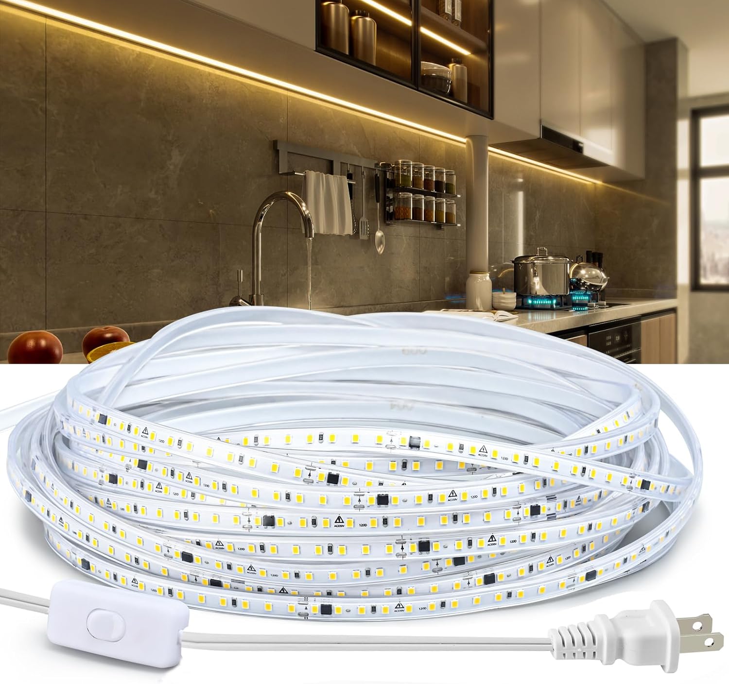 Amazon.com: 110V 120V LED Strip Lights ,Flexible Outdoor Lighting ...