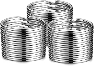 Amazon.com: YHYZ 1 Inch Key Rings Bulk (60pcs, Round), 25mm Sliver ...