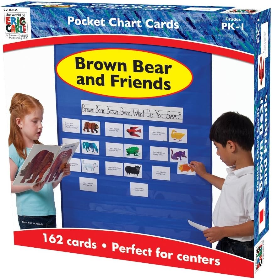 Amazon.com: Brown Bear & Friends Pocket Charts Gr Pk-1 : Office Products