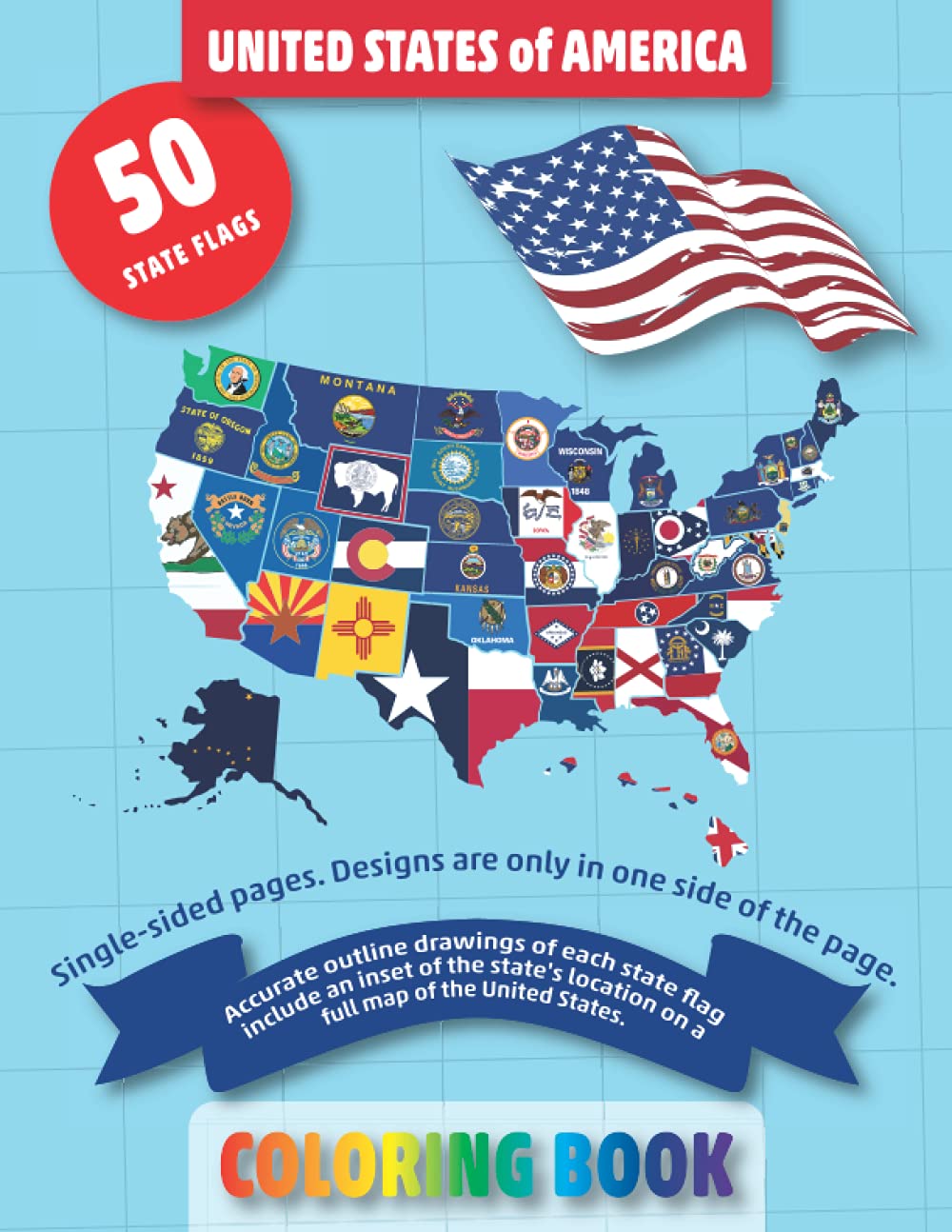 State Flags Of The Usa Coloring Pages