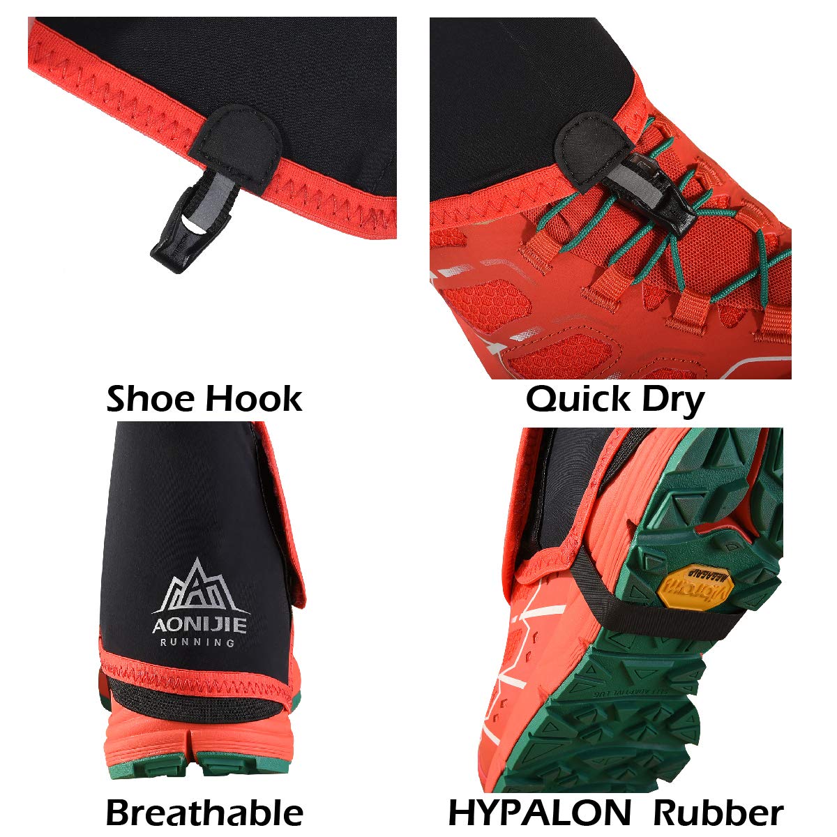Snapklik.com : Azarxis Low Trail Gaiters Shoe Covers Wrapid Gators For ...