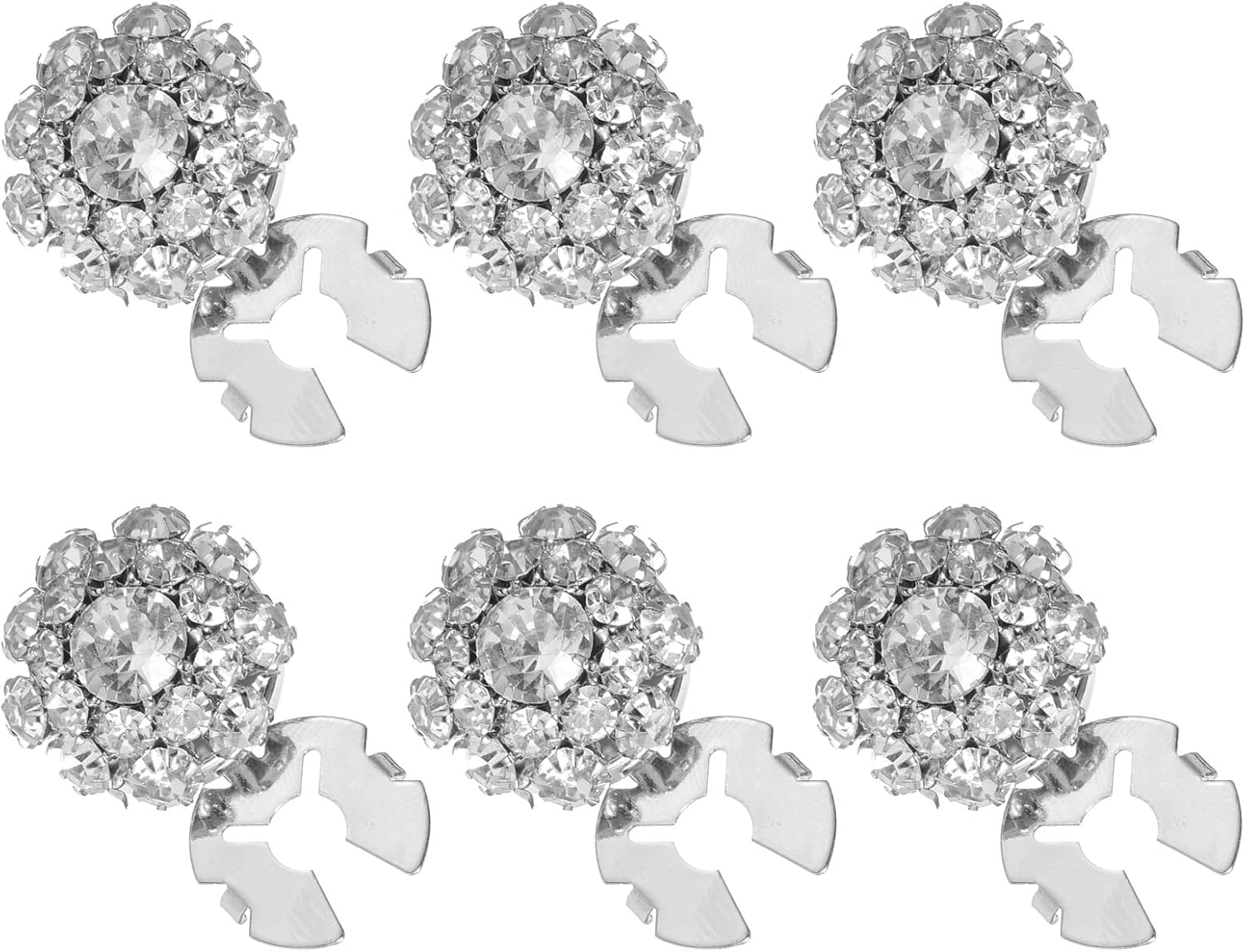 6PCS Button Covers, Detachable Rhinestone Button Covers for Women ...