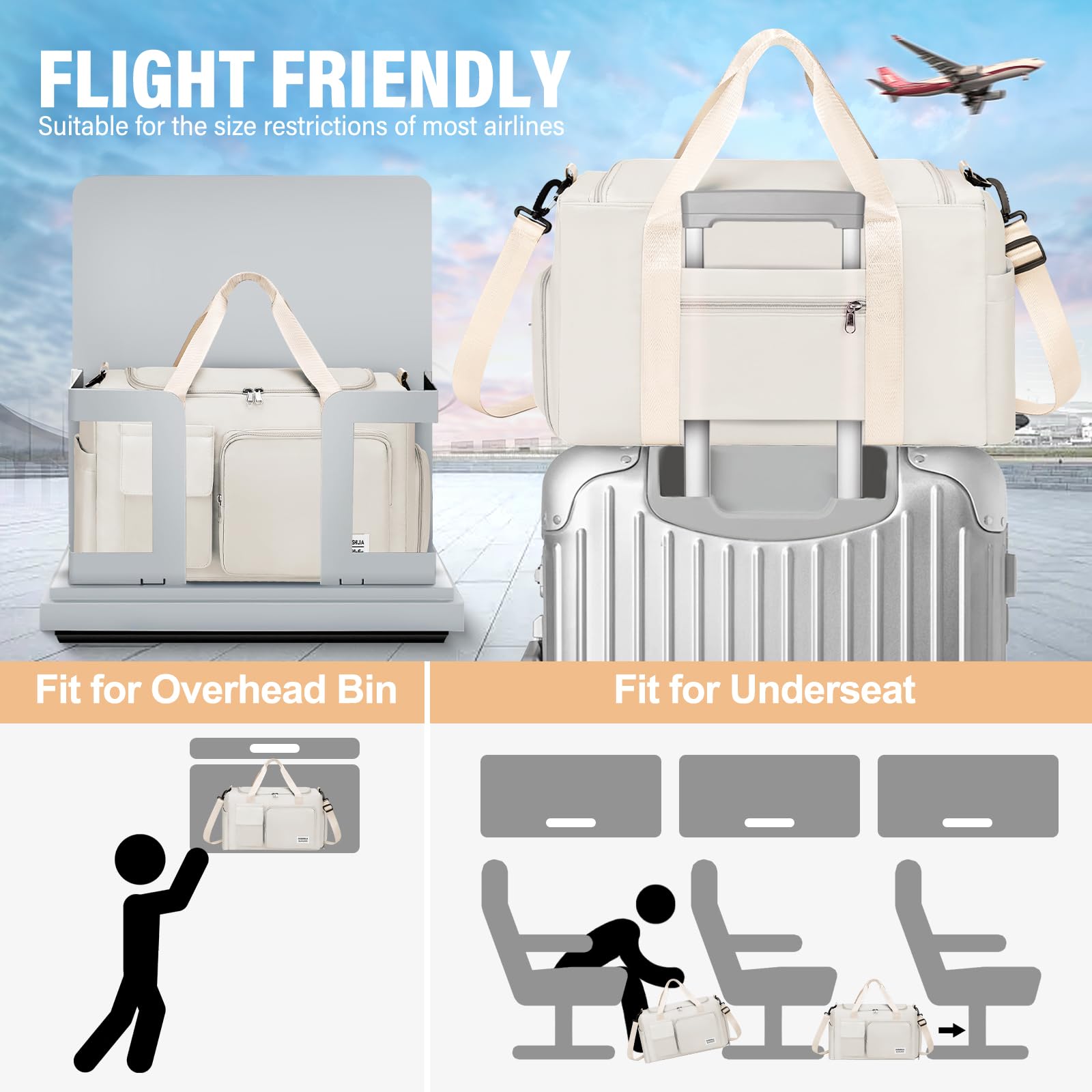 Snapklik.com : Gym & Dance Duffle Bag - Spacious Travel Organizer