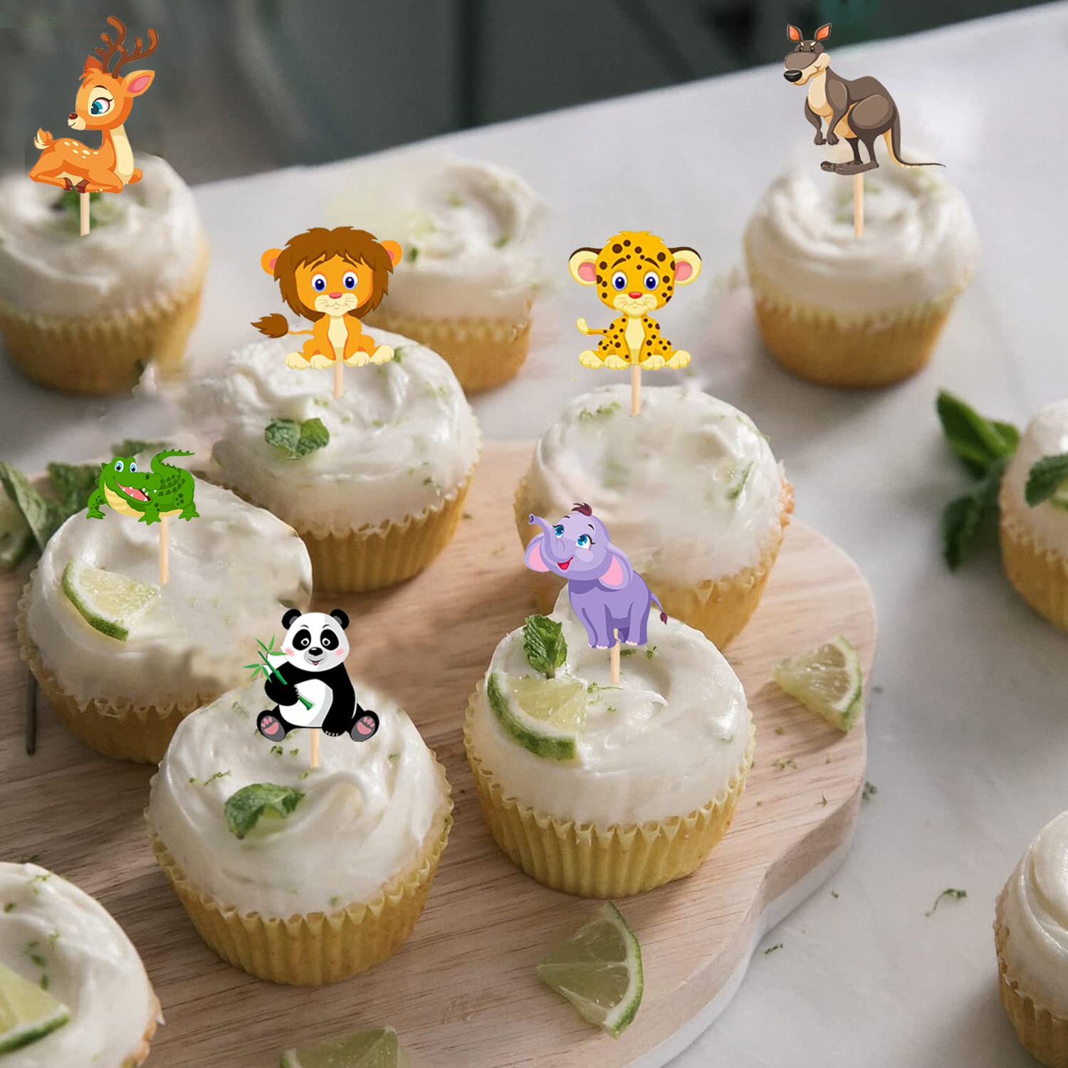 Buy Party Propz Animal Cake Topper - 12Pcs Jungle Theme Cake Topper For ...