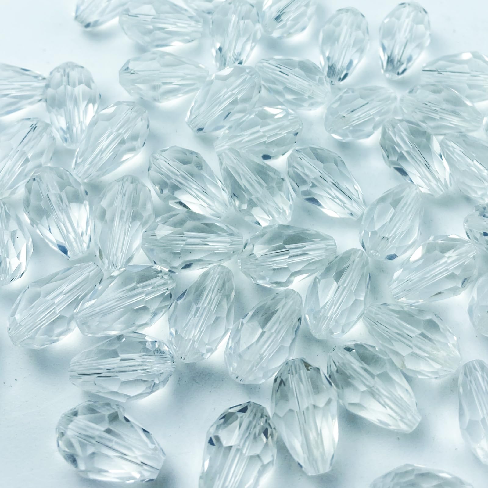 Amazon.com: Honkoolly 200pcs 4x6mm Teardrop Crystal Glass Beads ...