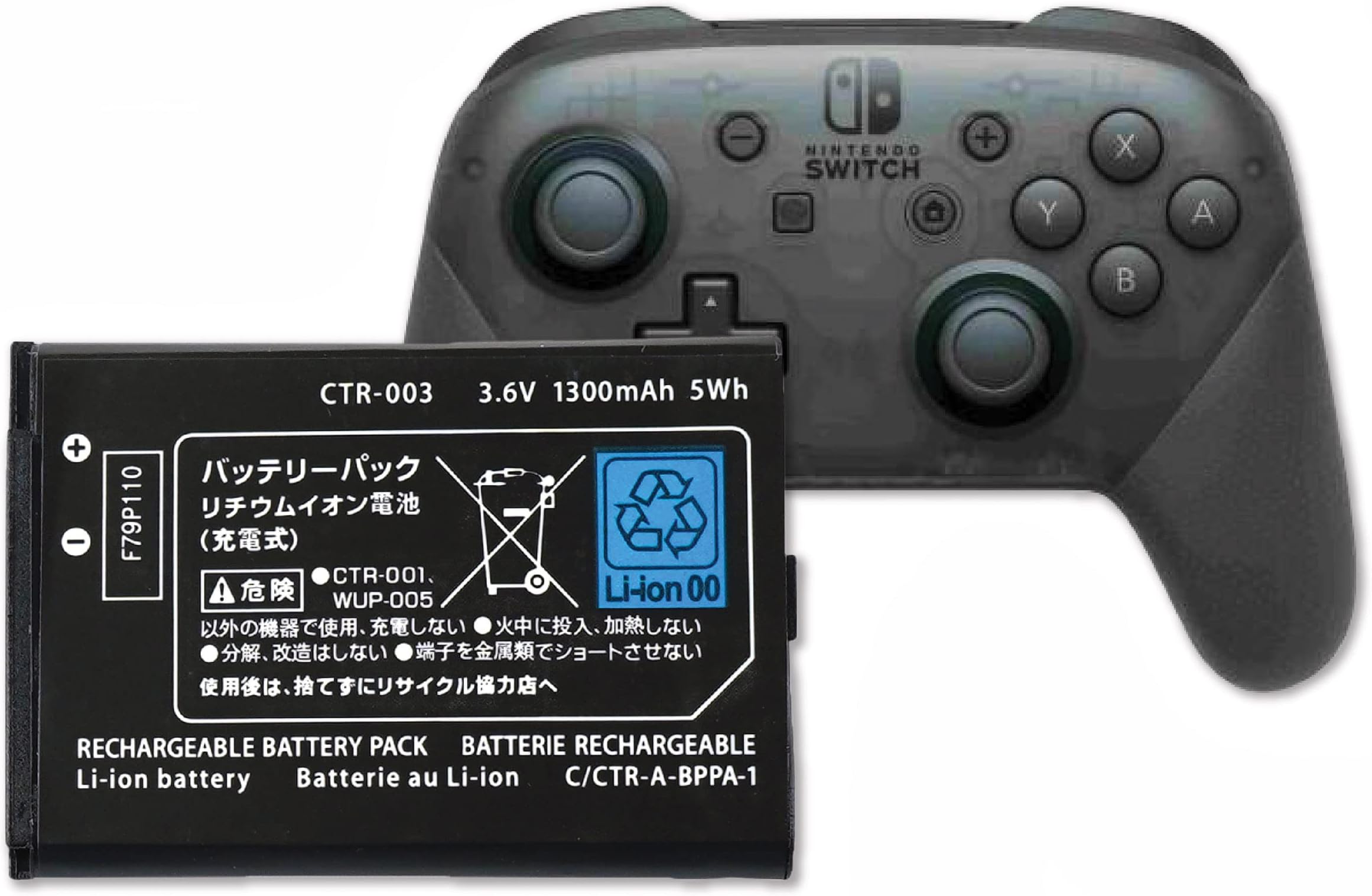 Amazon.com: FITHOOD HAC-006 Battery for Nintendo Switch Controller ...